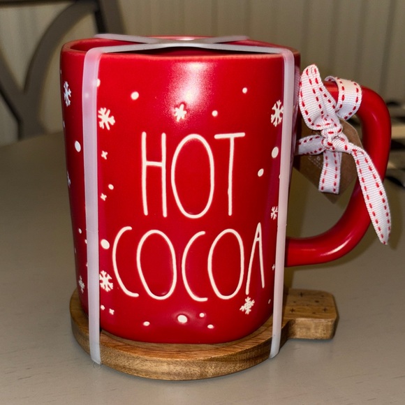 Rae Dunn | Dining | Rae Dunn Red Hot Cocoa Mug With Snowflakes And ...